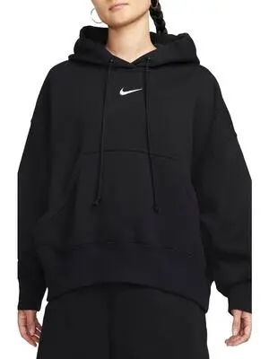 Nike Sportswear Phoenix Fleece Oversized Pullover Hoodie - 010 Black/sail
