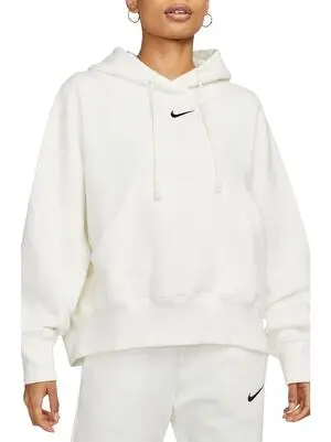 Nike Sportswear Phoenix Fleece Oversized Pullover Hoodie - 133 Sail/black