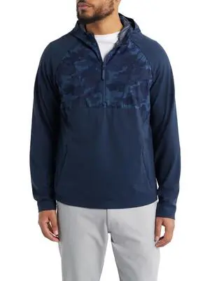 G/fore Hybrid Quarter Zip Hoodie - Twilight Camo
