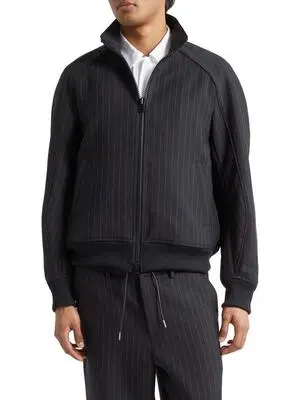 Sacai Stripe Twill Jacket - Black Stripe