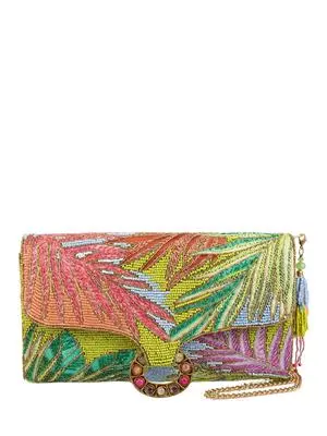 MARY FRANCES ACCESSORIES Tropics Beaded Crossbody Handbag