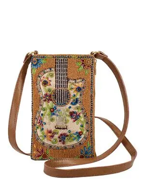 MARY FRANCES ACCESSORIES Garden Groove Crossbody Phone Bag - Brown