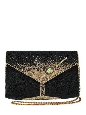 MARY FRANCES ACCESSORIES Olive You Crossbody Handbag - Black