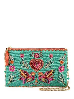 MARY FRANCES ACCESSORIES Two In Love Mini Handbag - Turquoise