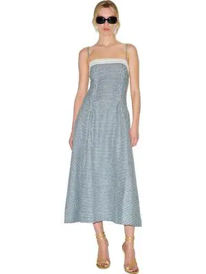 REFORMATION Pomona Linen Dress - Grey