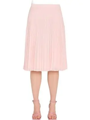 TAHARI ASL Pleated Chiffon Skirt - Tea Rose