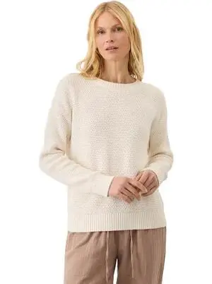 PACT Organic Cotton Shoreline Pullover Sweater - Cream