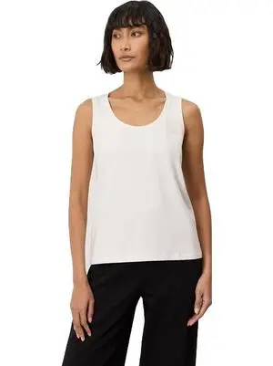 PACT Luxe Essential Scoop Neck Tank - Cream