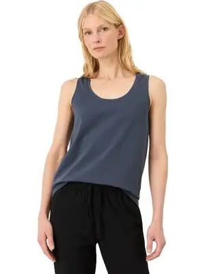 PACT Luxe Essential Scoop Neck Tank - Steel Blue
