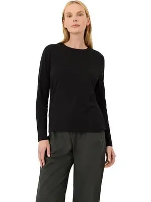 PACT Organic Cotton Crewneck Long Sleeve Tee - Black
