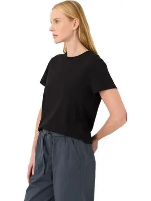 PACT Luxe Essential Organic Cotton Crewneck T-shirt - Black