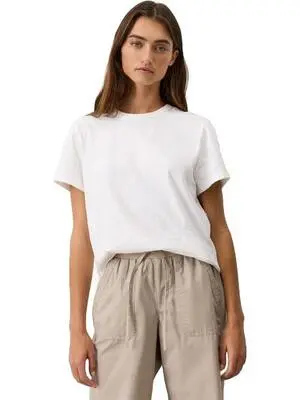 PACT Organic Cotton Soft-slub Essential Crewneck Tee - White