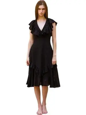 CQC LA Luciana Midi Dress - Black - M/l