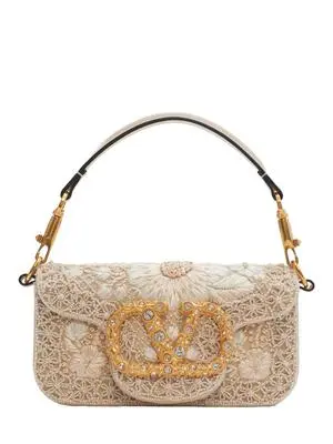 VALENTINO Locò Small Jewel Logo Embroidered Shoulder Bag