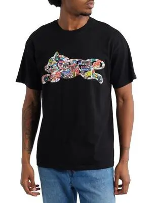 ICECREAM Stickers Graphic T-shirt - Black