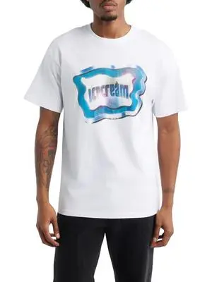 ICECREAM Chrome Logo Graphic T-shirt - Bleach White