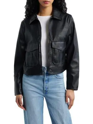 LEVI'S Faux Leather Moto Jacket - Black