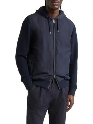 Herno Hybrid Hooded Jacket - 9201 Navy