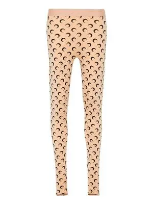 MARINE SERRE Moon Stirrup Leggings - Beige