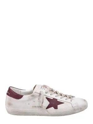 GOLDEN GOOSE Super-star Leather Sneakers - Red