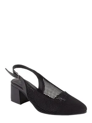 Tahari Slingback Cap-toe Pumps - Black