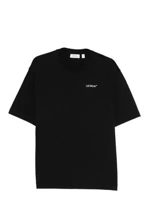 Off White Half Arrow Cotton T-shirt - Black