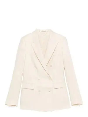 Tagliatore Linen Double-breasted Suit - White