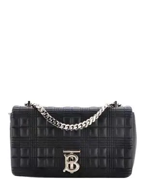 Burberry Lola Quilted Lambskin Small Shoulder Bag - Black