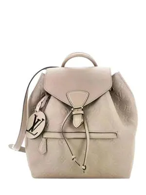 LOUIS VUITTON Montsouris Nm Monogram Empreinte Leather Pm Backpack - Neutrals