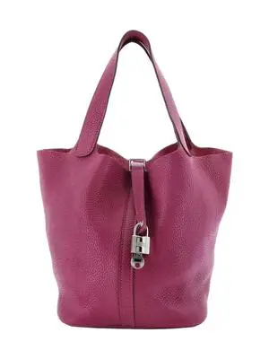 Hermès Picotin Lock MM Bucket Bag Clemence Pink