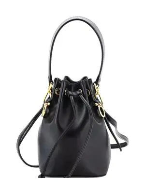Fendi Mon Tresor Leather Mini Bucket Bag - Black