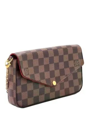 LOUIS VUITTON Felicie Pochette Damier - Brown