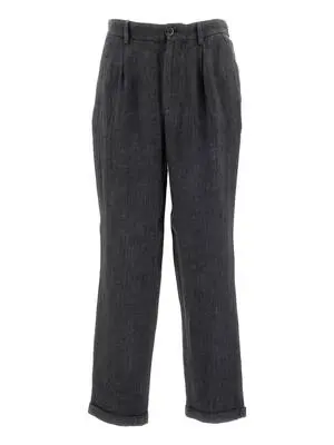 Barena Venezia Pleated Cuffed Trousers - Grey