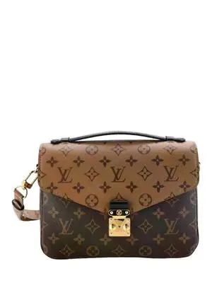 LOUIS VUITTON Pochette Metis Reverse Monogram Canvas Bag - Brown
