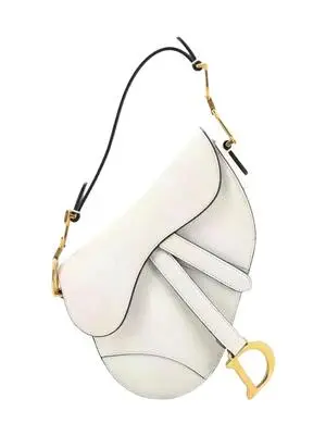 Dior Saddle Handbag Leather Mini Shoulder Bag - White