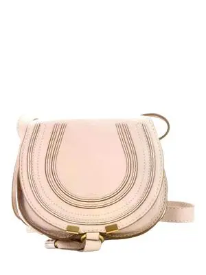 Chloé Marcie Leather Small Crossbody Bag - Neutrals