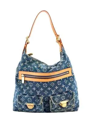 LOUIS VUITTON Baggy Handbag Denim Gm Shoulder Bag - Blue