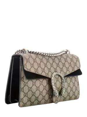 Gucci Dionysus Gg Coated Canvas Medium Shoulder Bag - Black