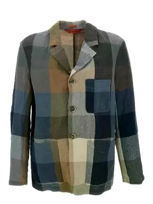 Barena Venezia Checkered Patch-pocket Jacket - Neutrals