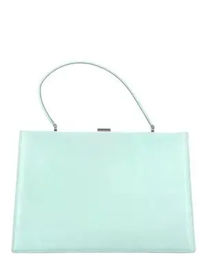 Celine Clasp Top Handle Satchel - Blue