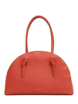 MANSUR GAVRIEL Fortuna Knotted Bowling Bag - Orange