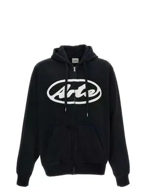 ARTE ANTWERP Logo-embroidered Hoodie - Black