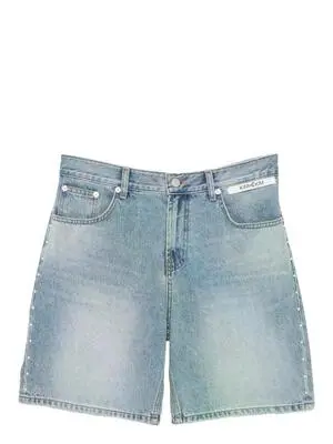 KIMHEKIM Faux-pearl Embellished Denim Shorts - Blue