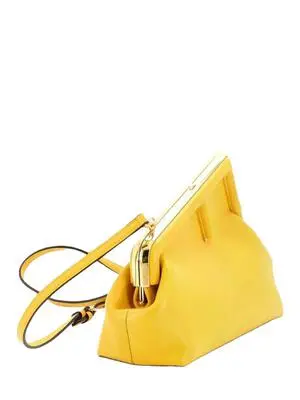 Fendi First Bag Leather Clutch - Yellow