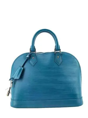 LOUIS VUITTON Alma Handbag Epi Leather Pm - Blue