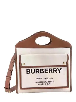 Burberry Logo Pocket Tote - Brown