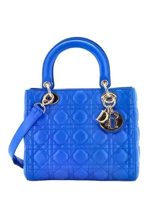 Dior Lady Medium Satchel - Blue