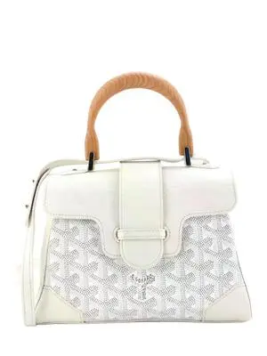 Goyard Saigon Top Handle Mini Shoulder Bag - White