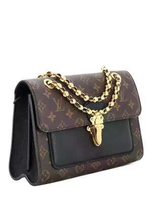 LOUIS VUITTON Victoire Handbag Monogram Canvas And Leather Shoulder Bag - Brown