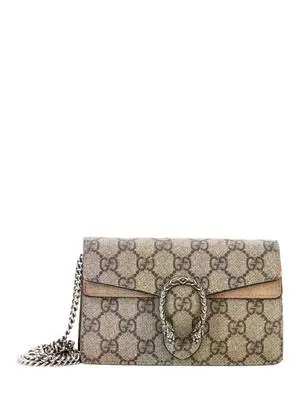 Gucci Dionysus Gg Coated Canvas Super Mini Crossbody Bag - Brown